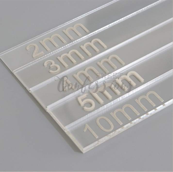 5 thickness spacers acrylic baking spacer ruler for rolling pin pastry ...